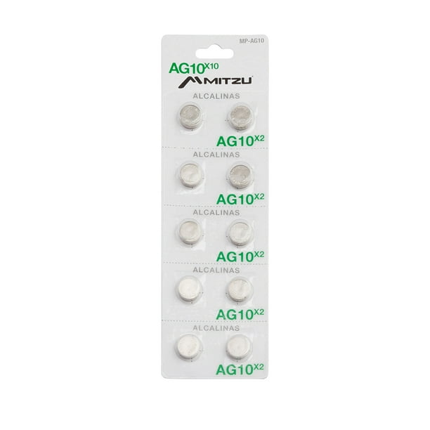 Kit 10 pilas Mitzu alcalinas tipo botón MP-AG10 | Walmart en línea