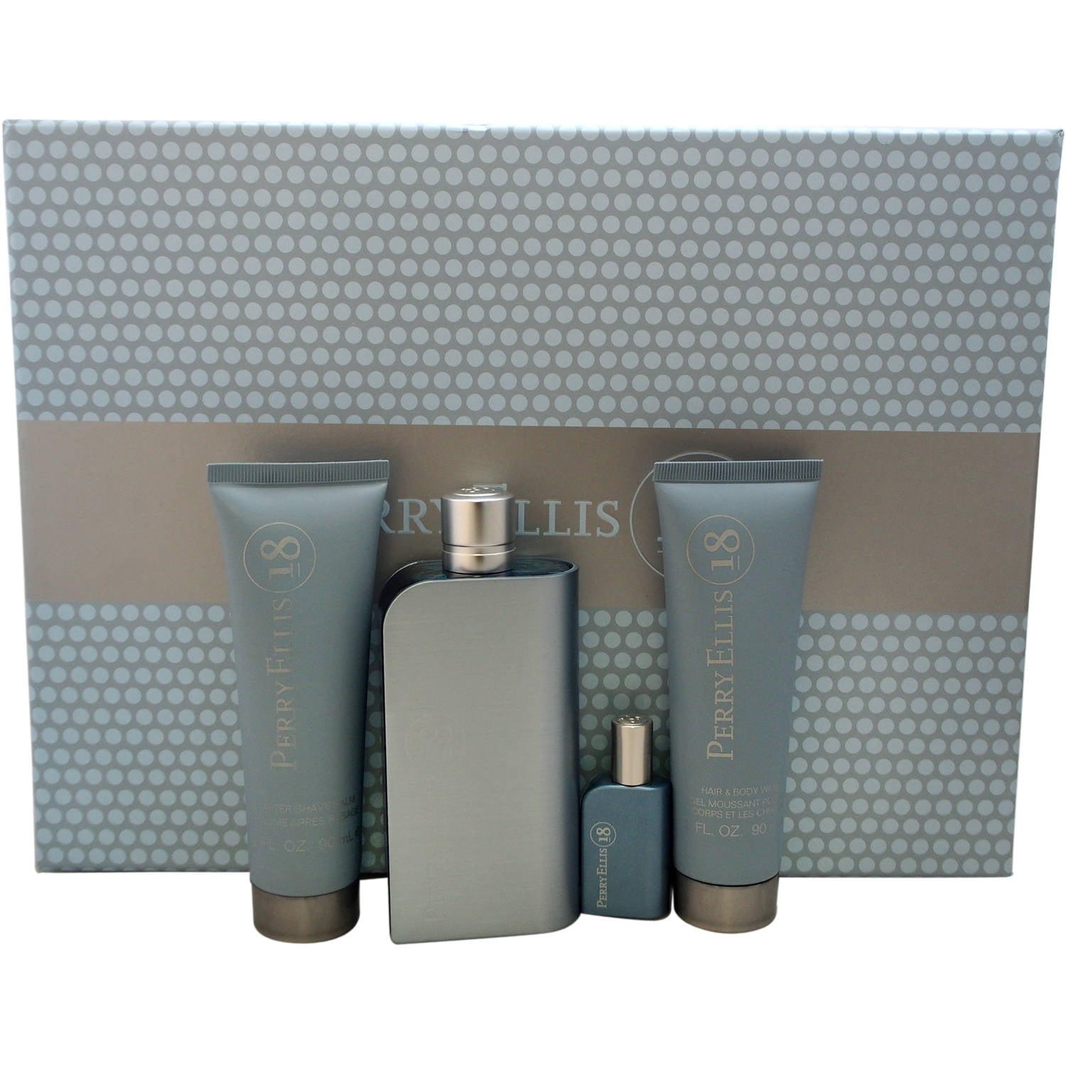 Perry Ellis 18 by Perry Ellis for Men - 4 Pc Gift Set 3.4oz EDT Spray ...