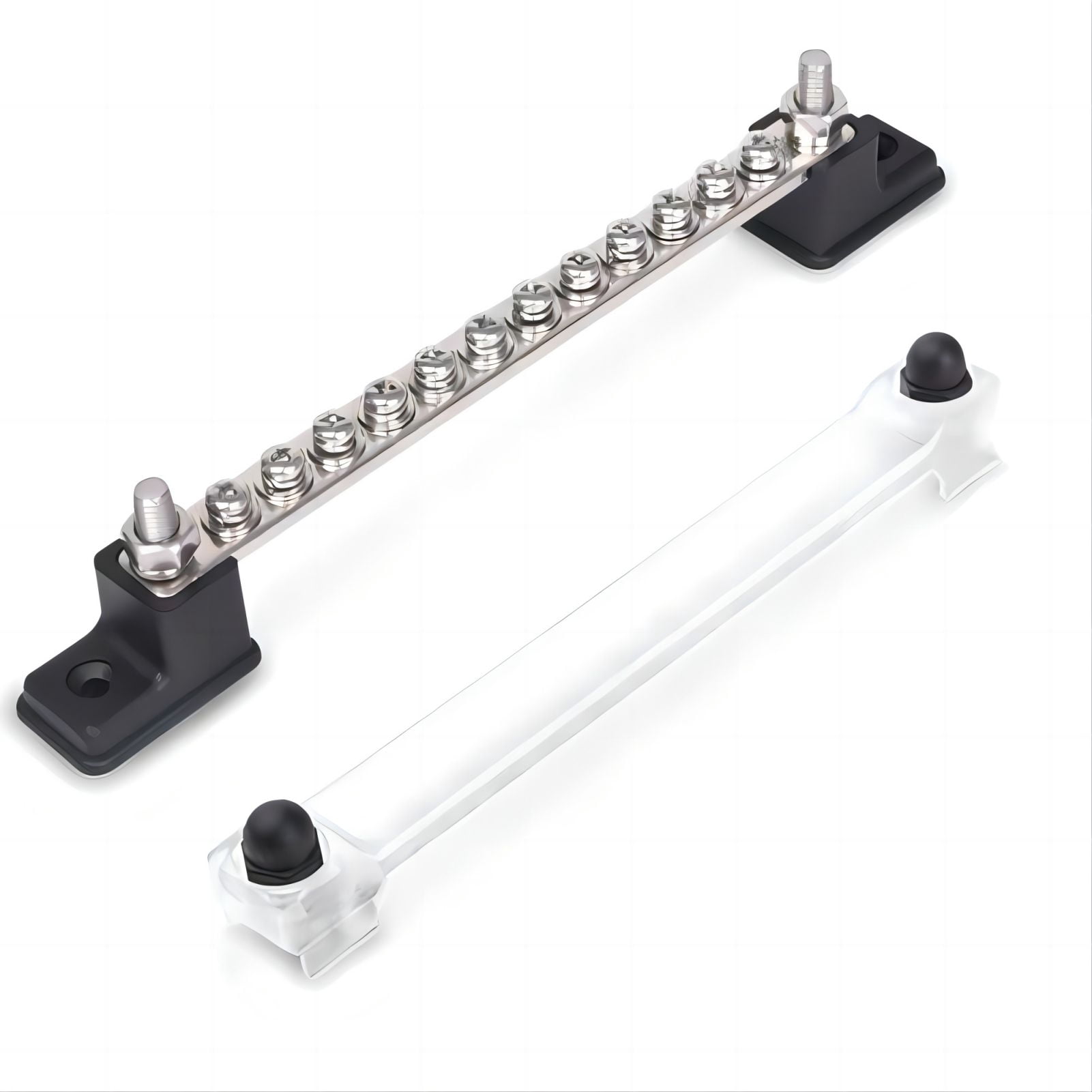 MICTUNING 12 Terminal 150A Bus Bar & Cover | Ground Distribution Block ...