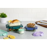 Ello Color Lock Glass Containers and Plastic Lids, 10 Piece Food ...