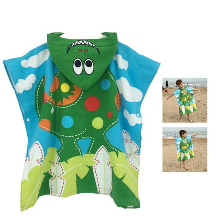 Kids Bath Beach Soft Cotton Yarn Hooded Pool Robe Poncho; Bath Robe ...