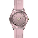 Time and Tru Pink Silicone Strap Ladies Watch with Pink Dial and ...