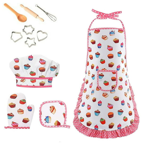 wolftale Set Chef Kids Cooking Play Baking Toy Clothing Hat Role Apron ...