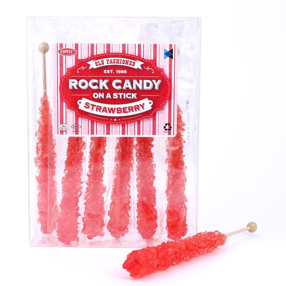 Extra Large Rock Candy Sticks: 6 Red Rock Candy Sticks - Strawberry ...
