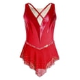 Doomiva Figure Ice Skating Dress for Girls with Rhinestones Sleeveless ...