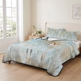 King Quilt Bedding Set Abstract Oil Painting Tree Forest Breathable ...