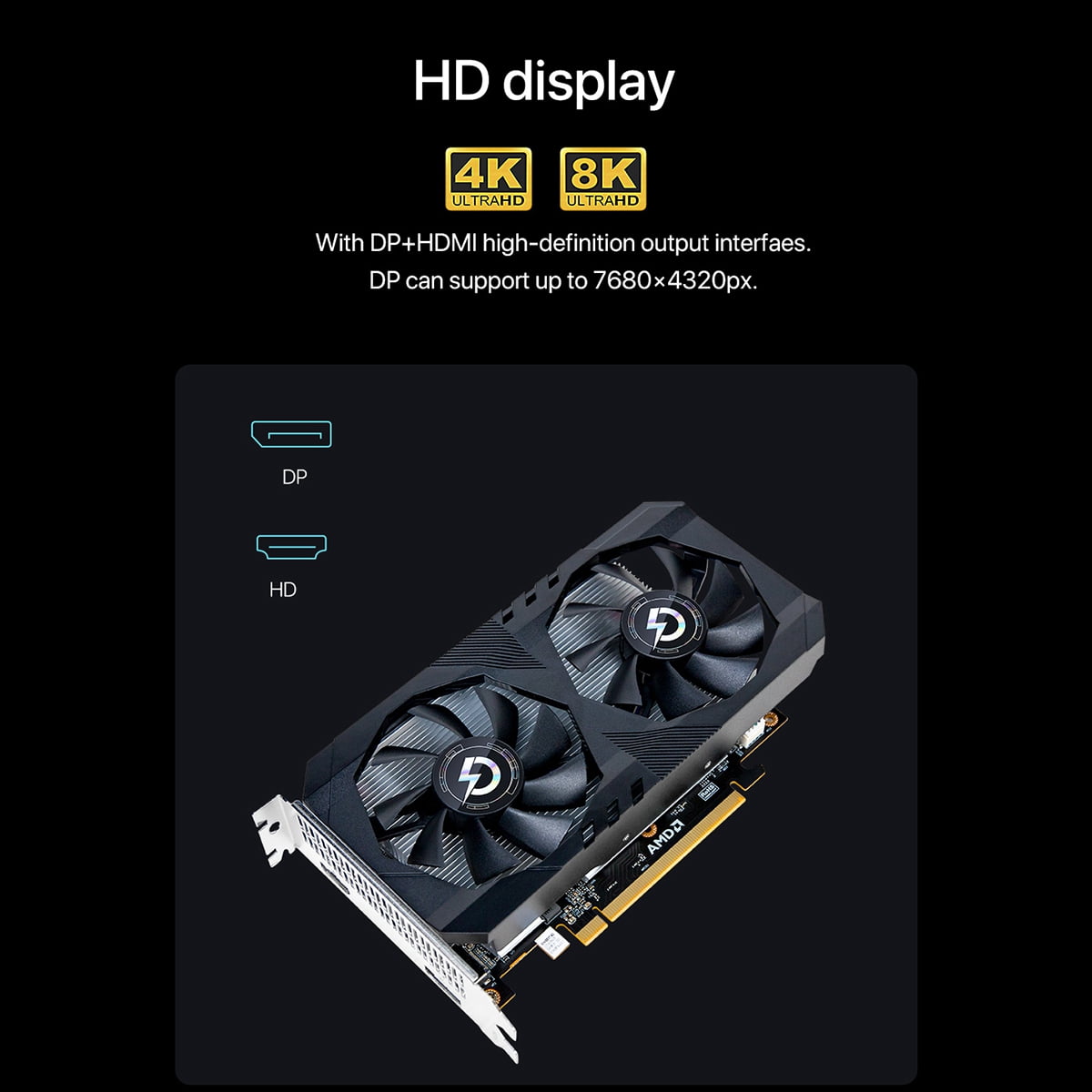 Buy PELADN RX 6500 4GB 18000MHz GDDR6 Graphics Card Desktop Computer Independent Graphics Card ...