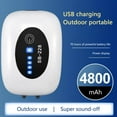 Aquarium Air Pump USB Rechargeable Portable Fish Aerator Pump with One ...