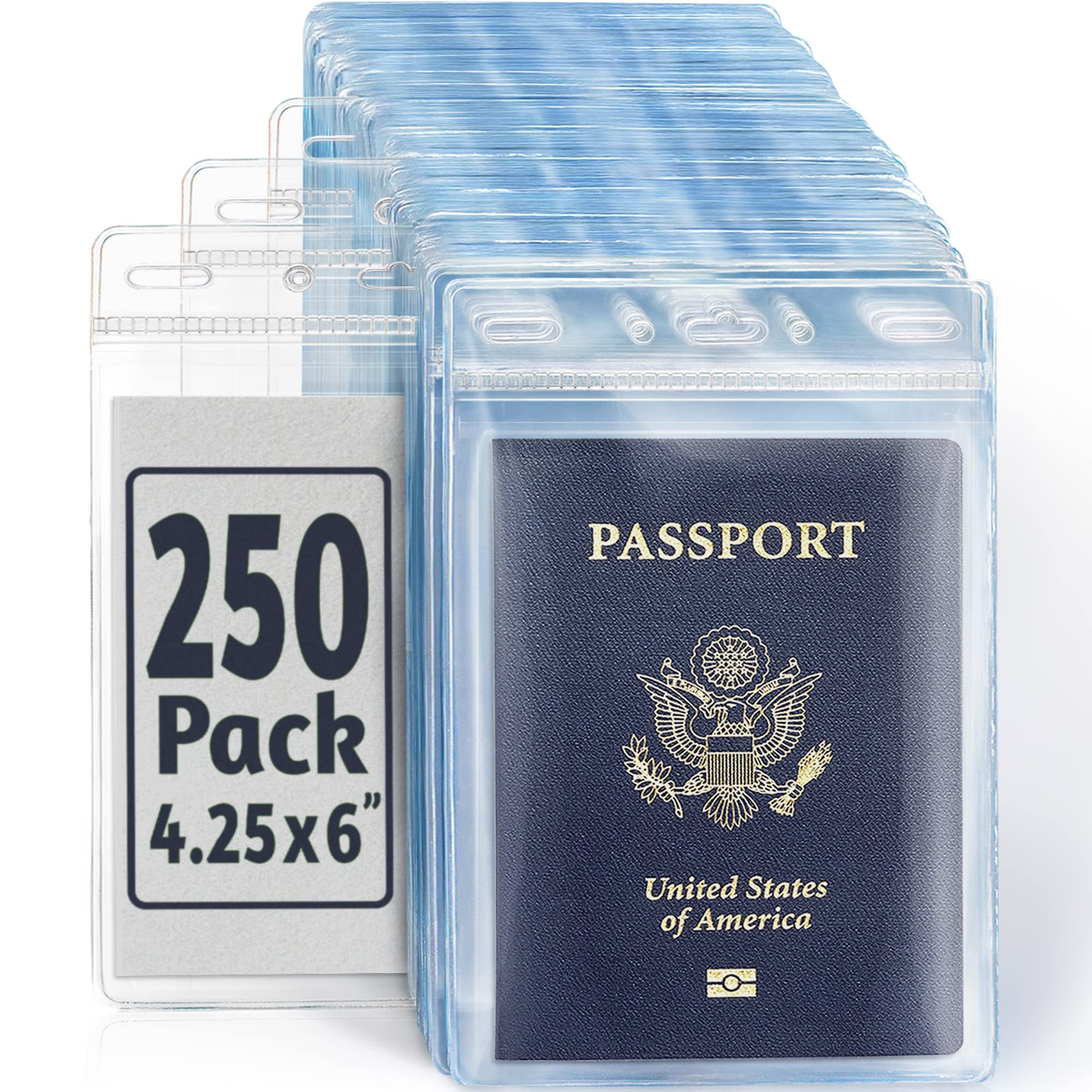 EcoEarth Passport & Identification Card Holders with Soft Edge (Clear ...