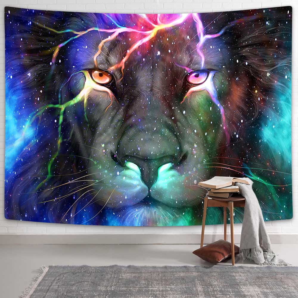 Cool Lion Tapestry for Boys Mens Room Decor, Fantasy African Lion Leo ...