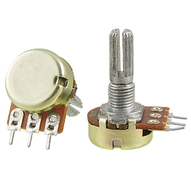 2 Pcs B20K 20K ohm 13.5mm Eje Potenciómetros Lineales Taper Ratorio ...