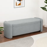 51" Storage Ottoman End of Bed Bench Upholstered Storage Footrest Stool ...