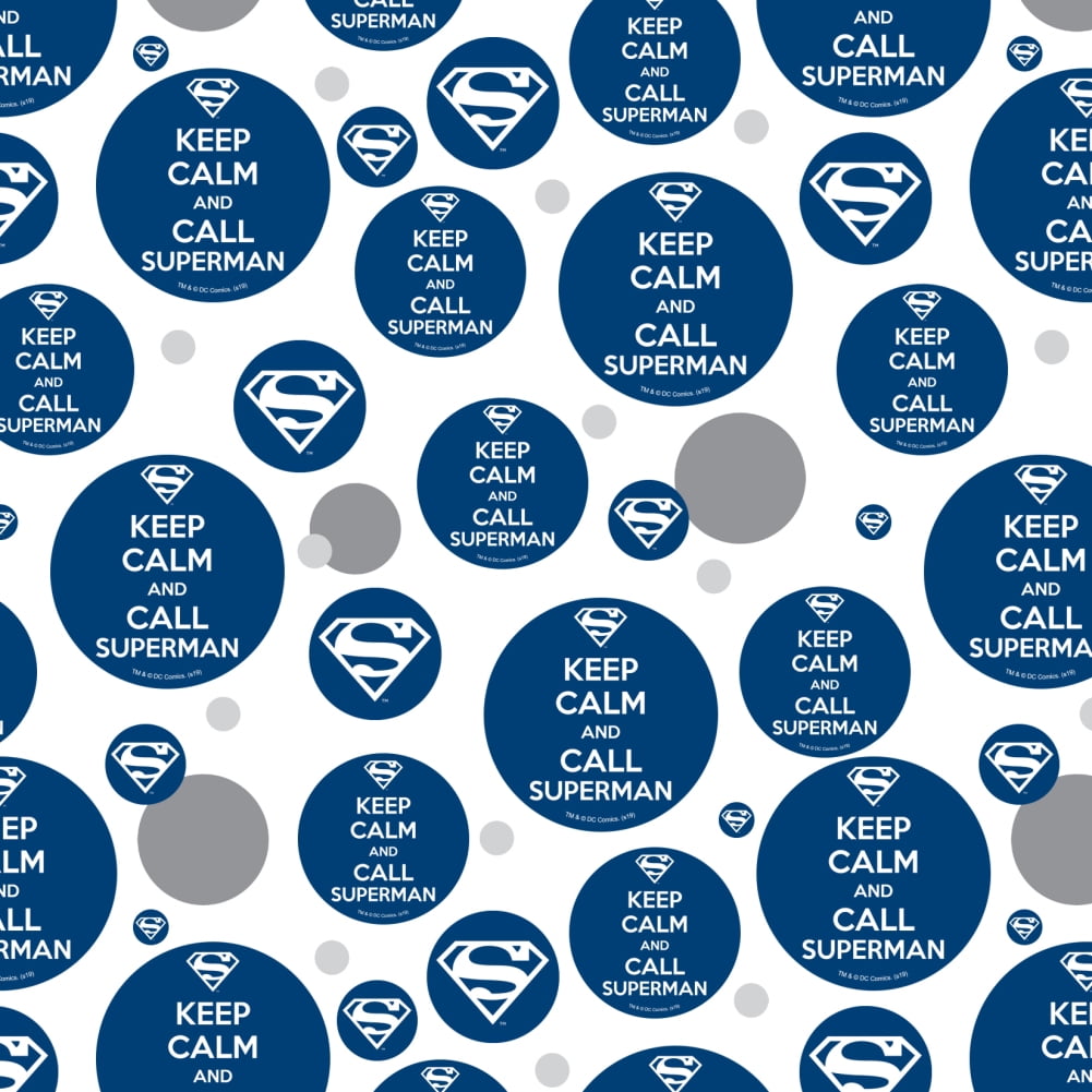 Superman Keep Calm and Call Premium Gift Wrap Wrapping Paper Roll ...