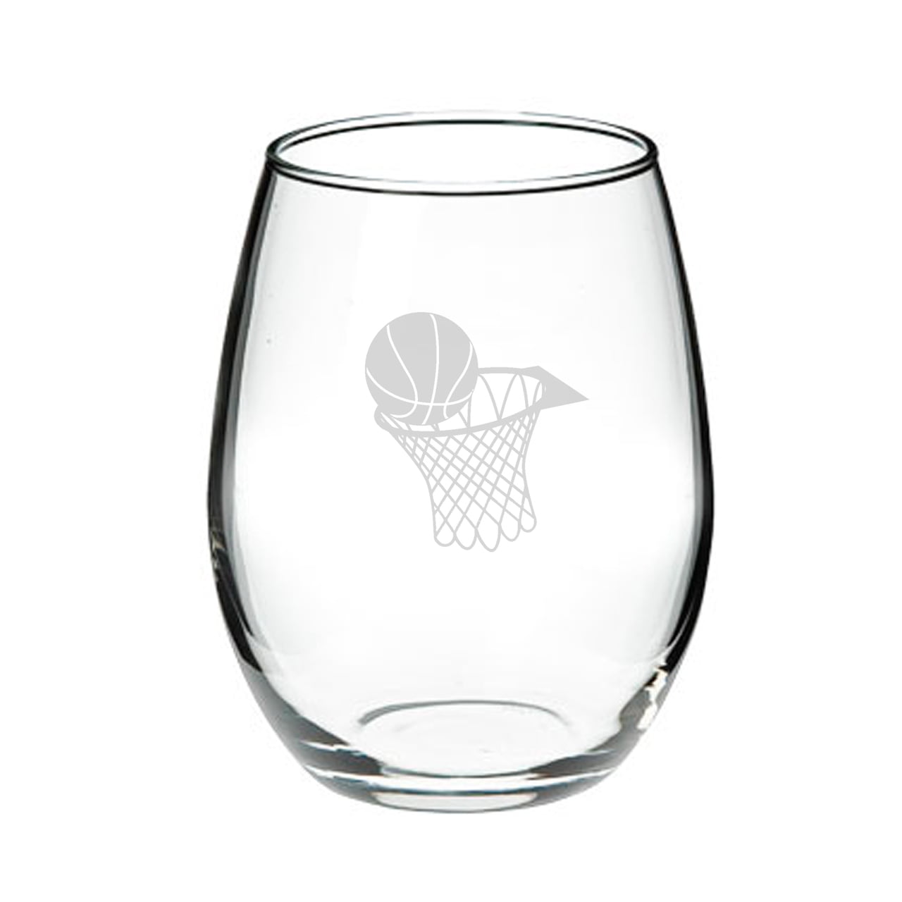 Basketball Hoop 21 oz. Deep Etched Stemless Wine Glass - Walmart.com