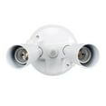 Honeywell White Adjustable Dual Head Security Light with Dusk to Dawn ...