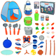 Kids Camping Set with Tent 45PCS - Camping Toy Set for Indoor/Outdoor ...