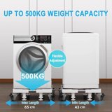 DEWEL Adjustable Appliance Mover, Washer Dryer Stand with 4 Wheels ...