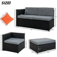 Merax 4 Piece Cushioned Outdoor Patio PE Rattan Furniture Set Sectional ... Merax 4 Piece Cushioned Outdoor Patio PE Rattan Furniture Set Sectional ...