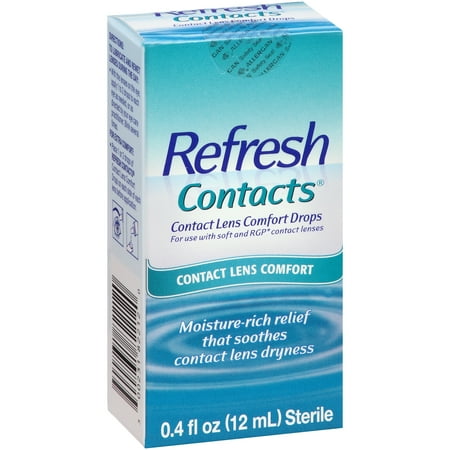 Refresh Contacts Contact Lens Comfort Eye Drops 0.4 fl. oz. Box ...