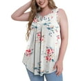 a.Jesdani Womens Plus Size Tank Tops Sleeveless Casual Paisley Henley ...