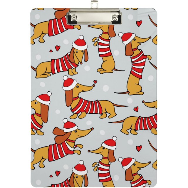 FMSHPON Cartoon Dogs Dachshund Clipboard Hardboard Wood Nursing Clip ...