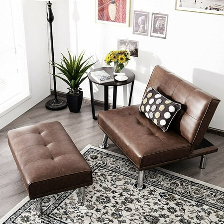 Diayung Convertible Single Sofa with Ottoman Modern Futon and Couch Set ...
