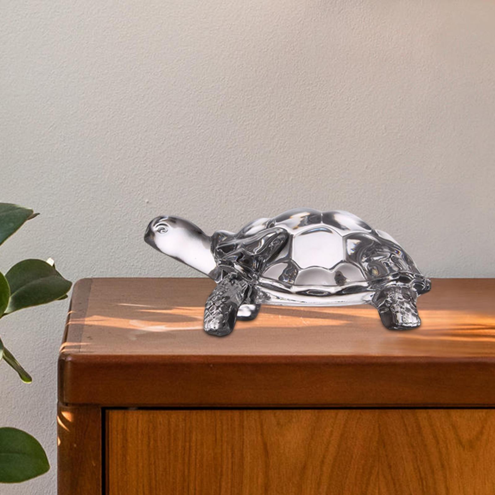 Fengshui Turtle Statue Tabletop Glass Collectible Crafts Ornament Lucky ...