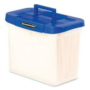 Stackable File Box Legal Files 14.5 x 18.5 x 12.75 Clear/Blue Accents ...