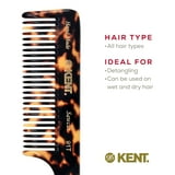 Kent 91T Detangler Combs for Women Wide Tooth Hair Comb for Curly and ...