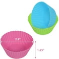 Bakerpan Silicone Baking Cups, Reusable Non-Stick Cupcake Liners, 24 ...