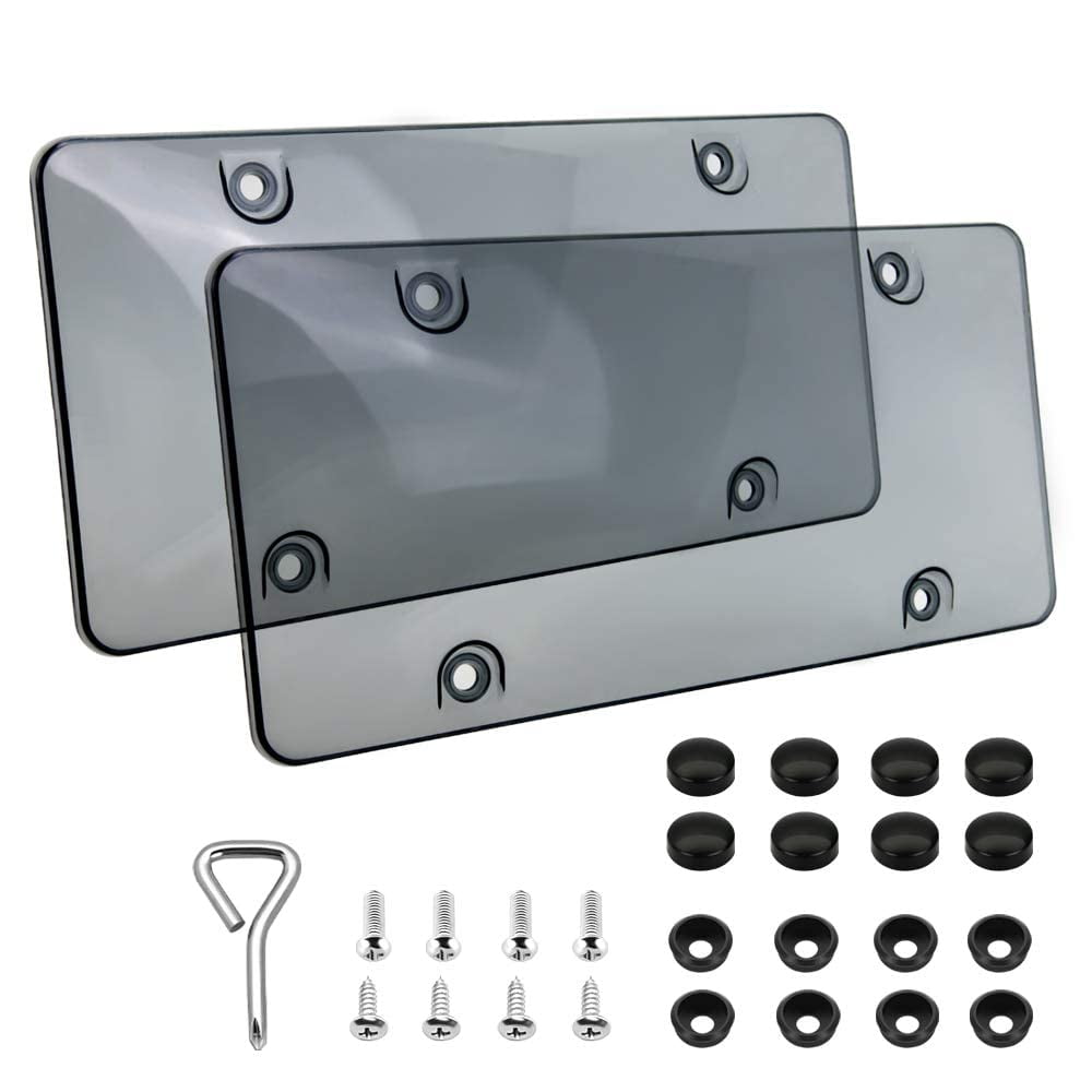 XCLPF Unbreakable License Plates Shields/Cover series with Smoked Grey ...