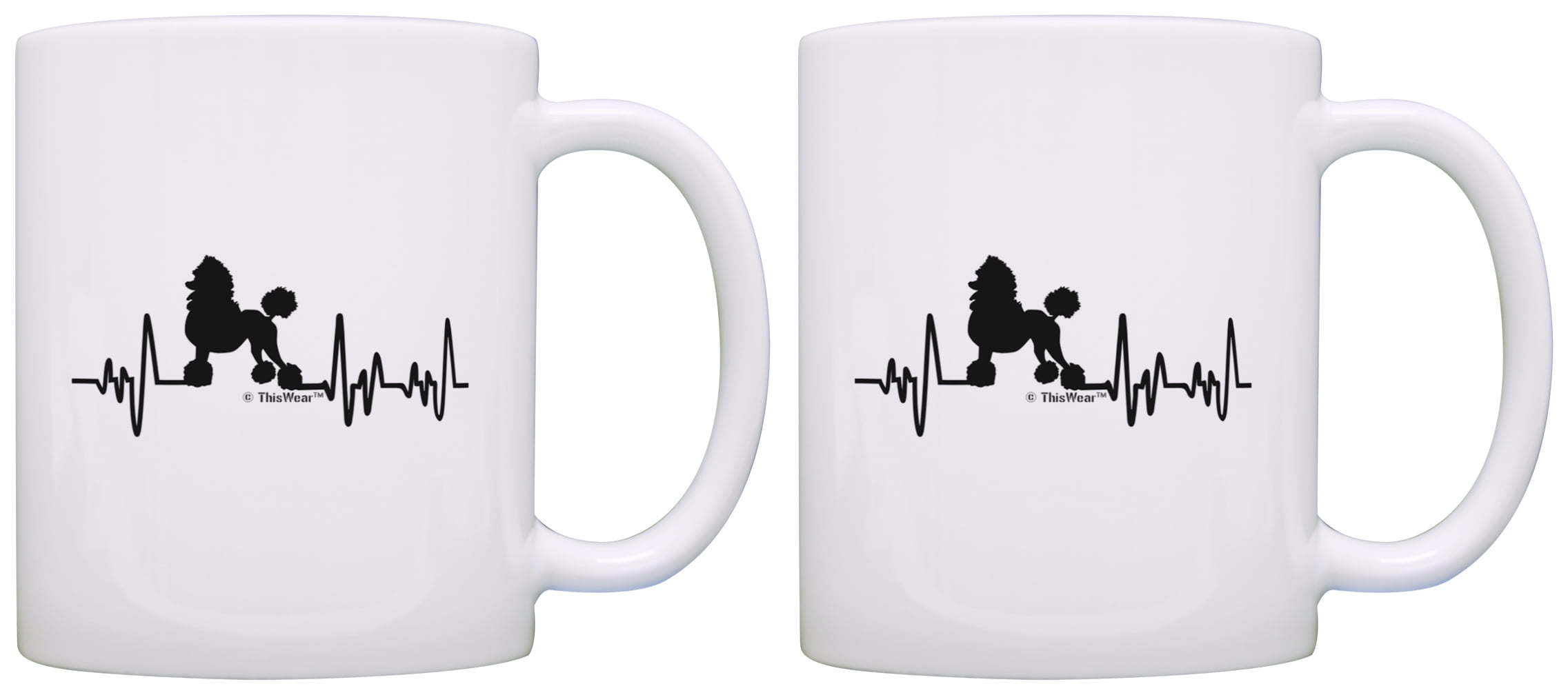 ThisWear Poodle Mug Dog Lover Heartbeat Poodle Rescue Gift Poodle Puppy ...