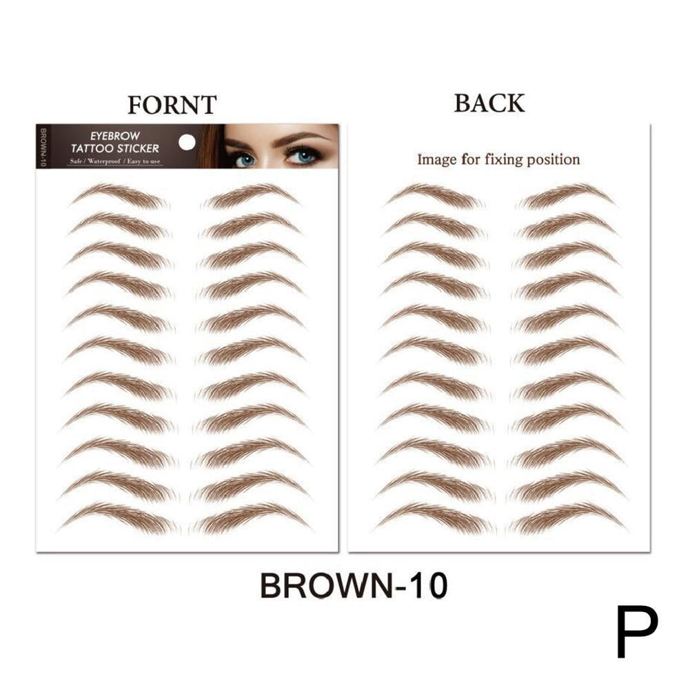 4D Eyebrows Tattoo Stickers Bionic Brow Transfer Realistic Waterproof ...