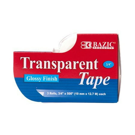 Bazic Tape 3 Pack Transparent 3/4"X450" by Bazic | Walmart Canada
