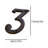 3 Inch House Number, Home Address Number, Vintage Cast Iron Home Number ...