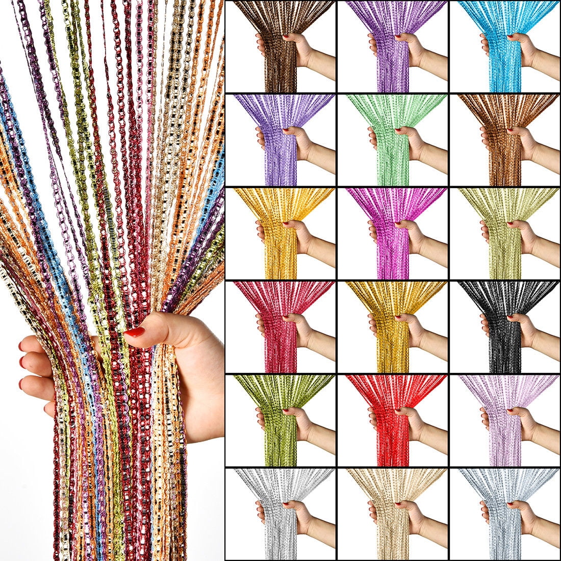 Door String Beads Divider Tassel Fringe Beaded Panel Room Crystal ...