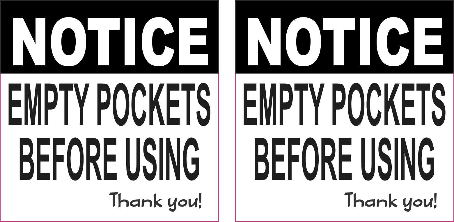 StickerTalk Empty Pockets Before Using Vinyl Stickers, 1 sheet of 2 ...