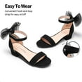 DREAM PAIRS Girls Sandals Low Heel Dress Pump Ankle Strap ...