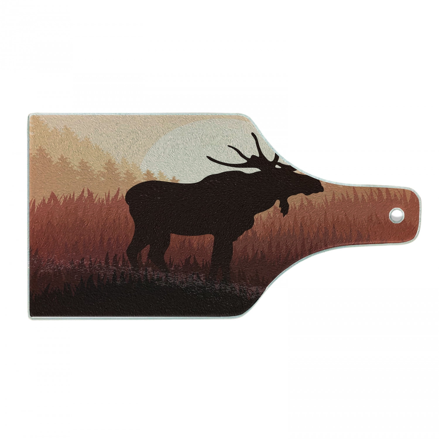 Moose Cutting Board, Antlers in Wild Alaska Forest Rusty Abstract ...