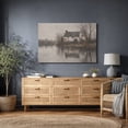 Canvas Print Wall Art Cottage by Reflective Lake Print Countryside ...