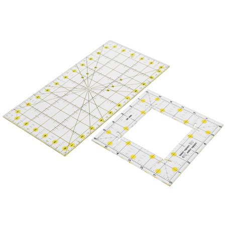 Ymiko Quilting Ruler Rectangular Sewing Drawing Measure Tools Acrylic ...