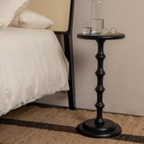 Free Shipping! Creative Co-Op Ergo Pedestal Cocktail Side Table, Black ...