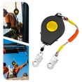 Black Self Retracting Lifeline Lanyard Fall Arrester Fall Protection w ...