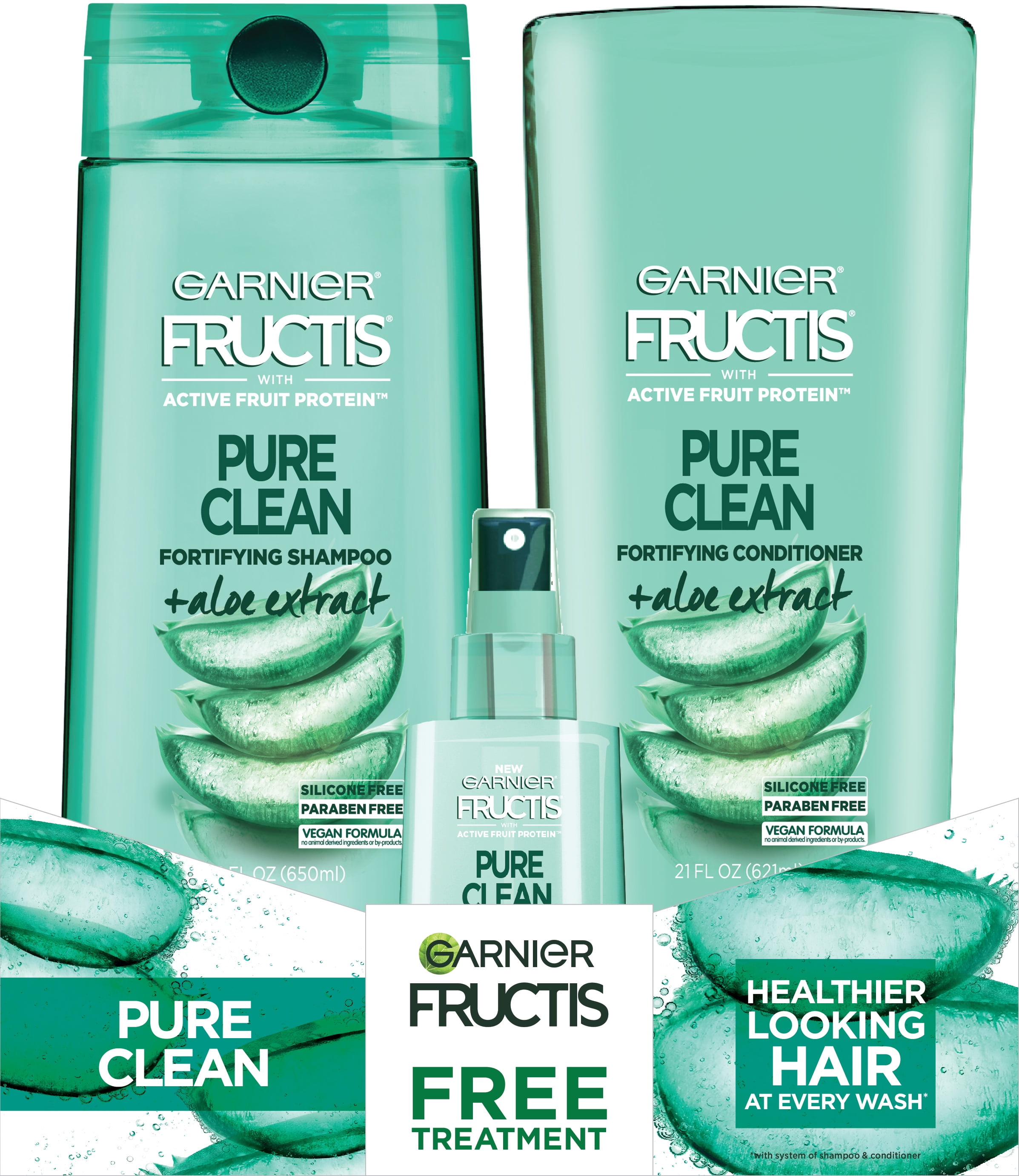 ($14 Value) Garnier Fructis Pure Clean Holiday Gift Set, 3-Piece ...