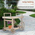 Alpine Corporation Wooden Garden Cart Display with Wheels - Walmart.com