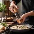 Wooden Salt and Pepper Grinder, Oak Wood Refillable Grinder with ...