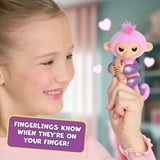 Fingerlings Interactive Baby Monkey with Glitter, Ella, 70+ Sounds ...