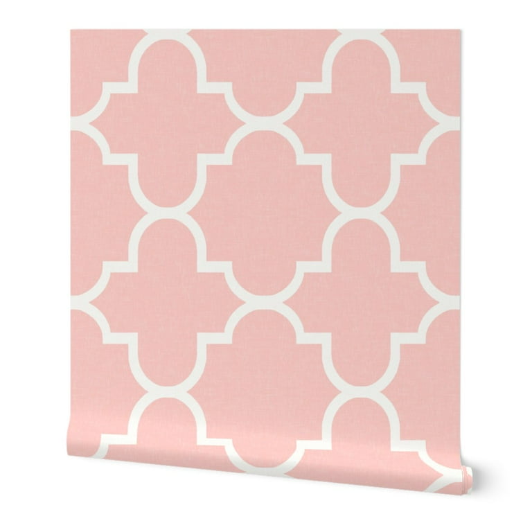 Pink Quatrefoil Wallpaper