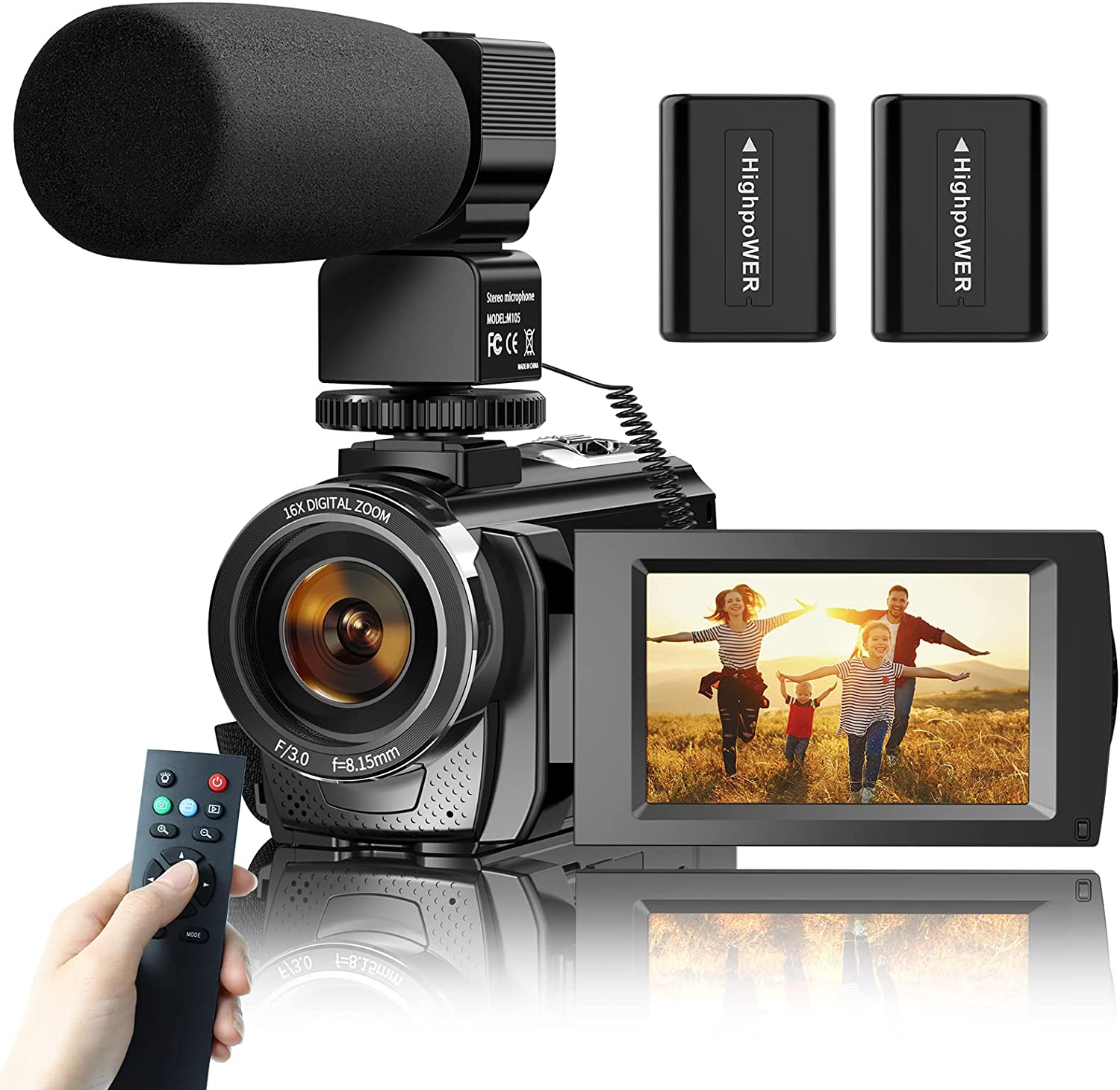 Video Camera Camcorder for YouTube Vlogging Digital Camera Recorder FHD ...