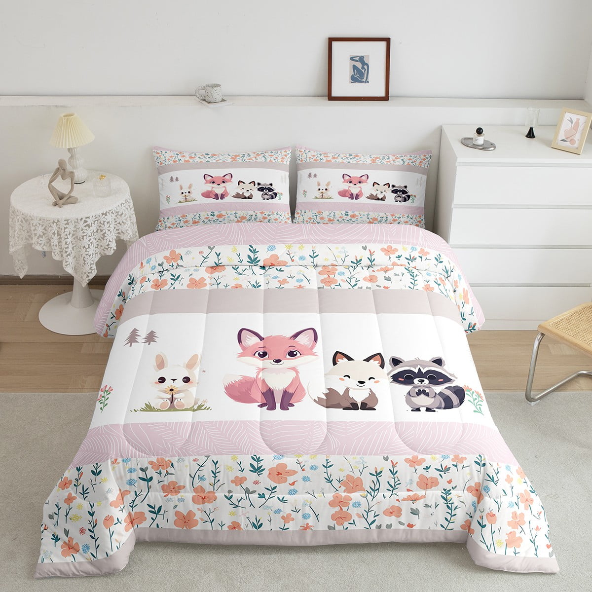 Click here for Erosebridal Girls Fox Rabbit Bedding Twin Comforte... prices